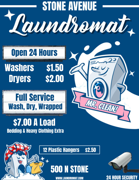 LAUNDROMAT FLYER Template | PosterMyWall
