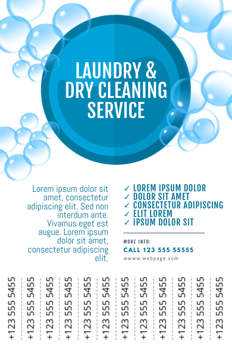 Laundry and Dry Cleaning Service Flyer Design Template | PosterMyWall