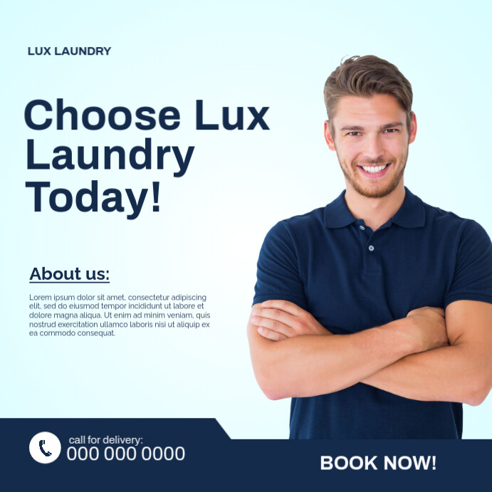laundry and dry cleaning social media post Templat | PosterMyWall