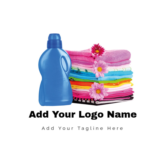 Laundry Detergent Fabric softener Cleaning logo Template | PosterMyWall