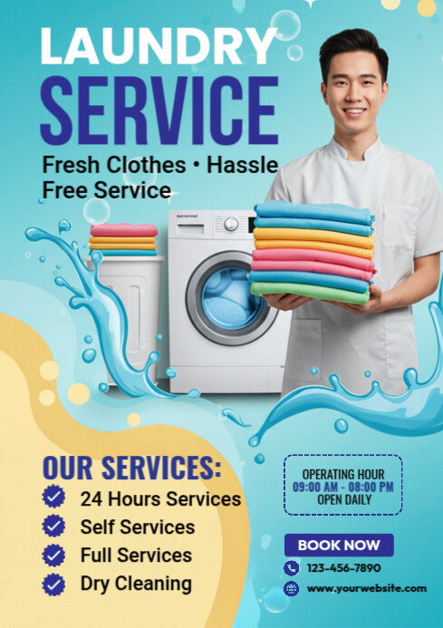 laundry service Template | PosterMyWall