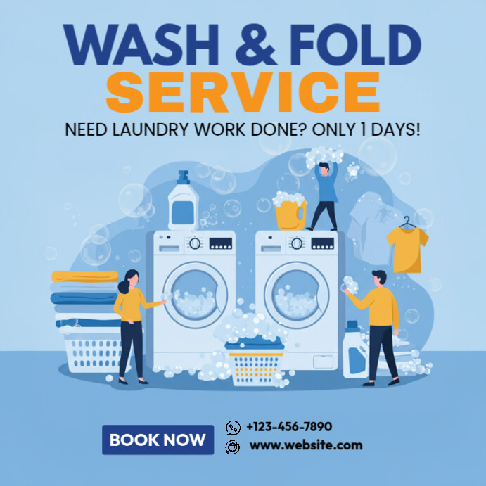 laundry service Template | PosterMyWall
