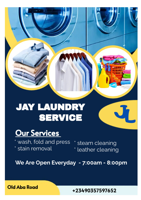 Laundry service flyer Template | PosterMyWall