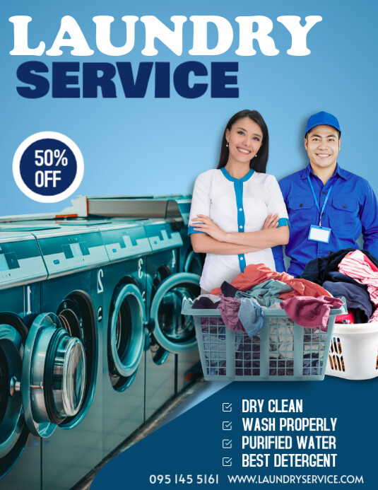 Laundry Service flyer/ poster/ ads Template | PosterMyWall