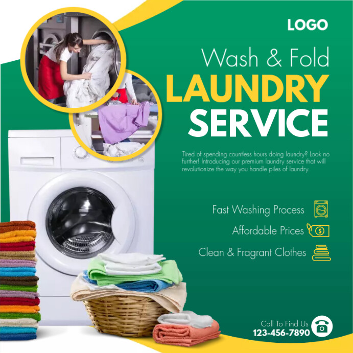 LAUNDRY SERVICE TEMPLATE | PosterMyWall