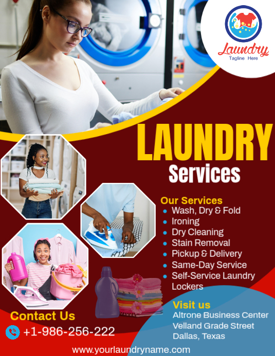 Laundry Services Flyer Ad Template | PosterMyWall