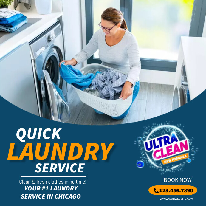 LAUNDRY SERVICES INSTA Template | PosterMyWall