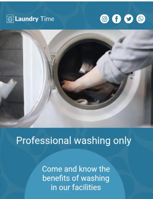 Laundry Video Ads Template | PosterMyWall