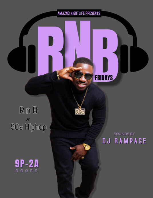 LAVENDAR + Black RNB Templat | PosterMyWall