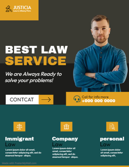 Law ads Flyer template | PosterMyWall