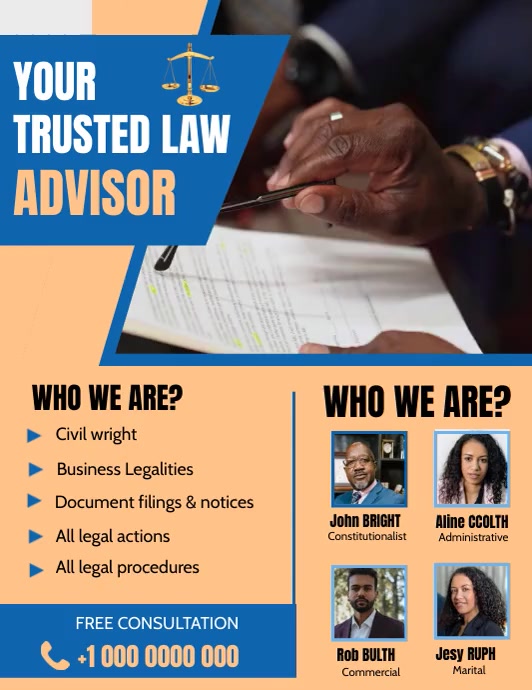 Copy of law and advice firm flyer template | PosterMyWall
