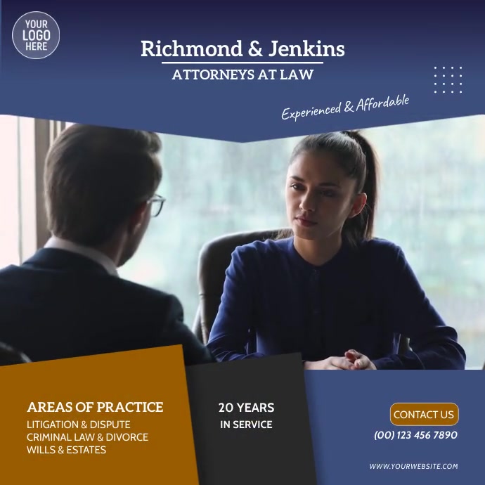 Law Firm Attorney Video Template | PosterMyWall