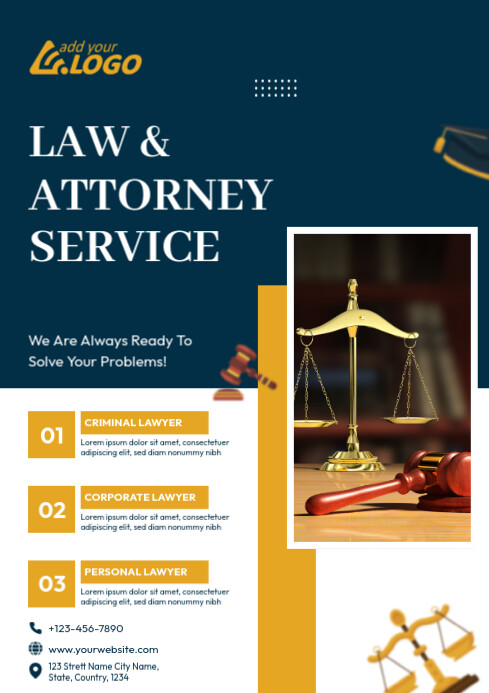 Law firm flyer template | PosterMyWall
