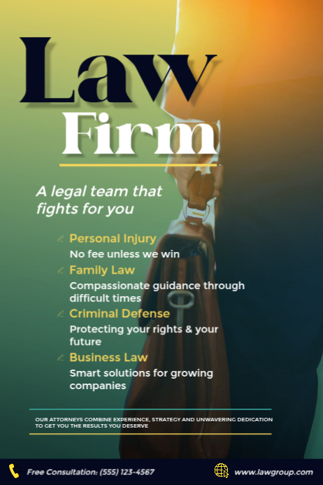 Law Firm Poster Template | PosterMyWall