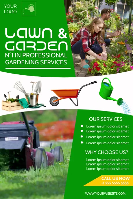 lawn and garden service flyer template | PosterMyWall