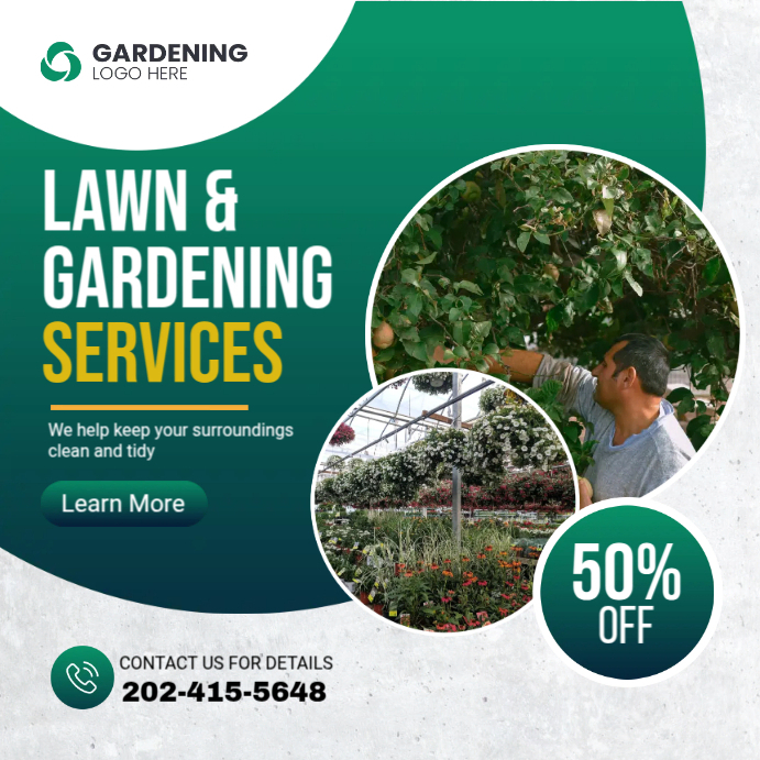 Lawn and Gardening ADS Template | PosterMyWall