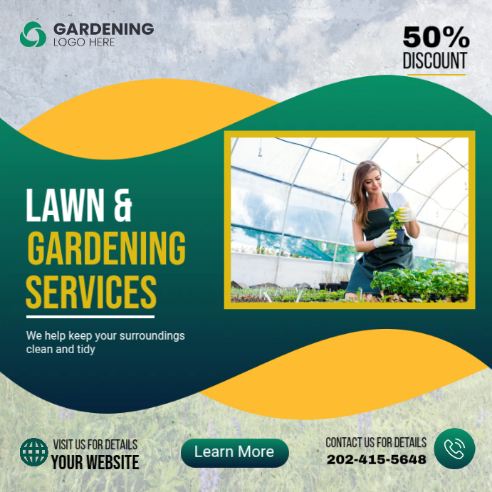 Lawn and Gardening ADS Template | PosterMyWall