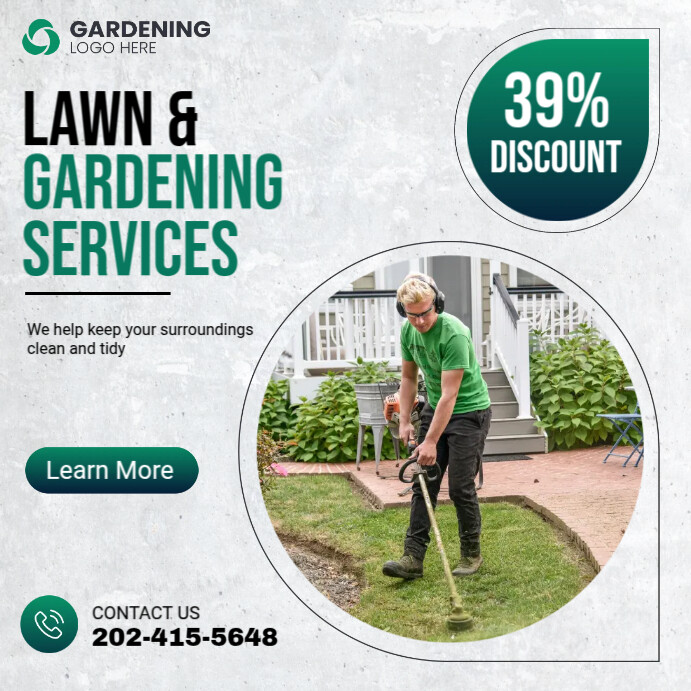 Lawn and Gardening Instagram Post Template | PosterMyWall