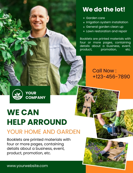 lawn and gardening services template | PosterMyWall