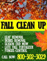 Lawn Care Fall Clean Up Flyer Template | PosterMyWall