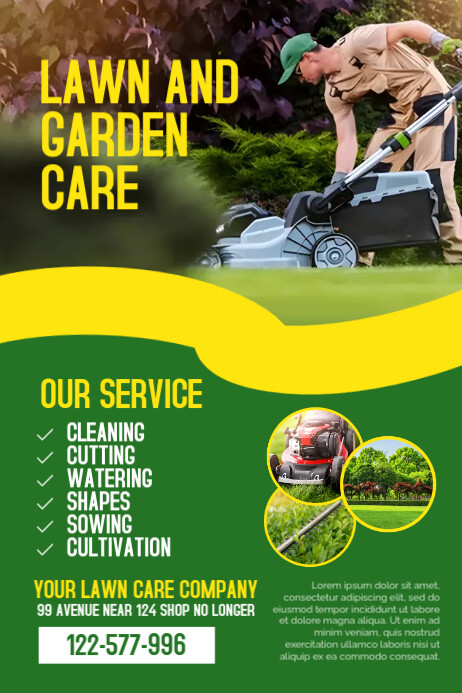 LAWN CARE SERVIES FLYER Template | PosterMyWall