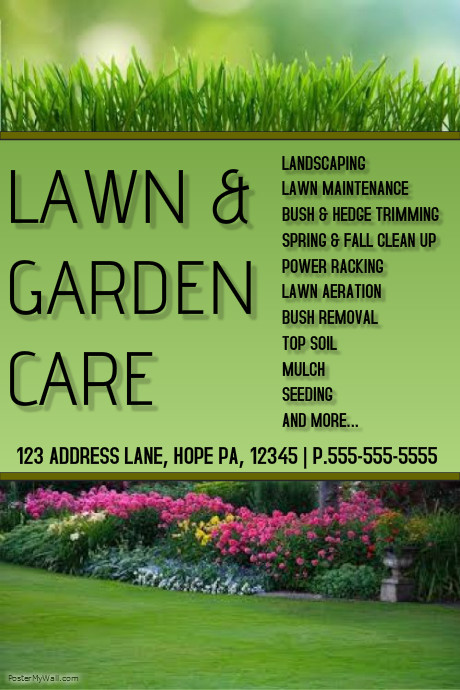 LAWN AND GARDEN | PosterMyWall