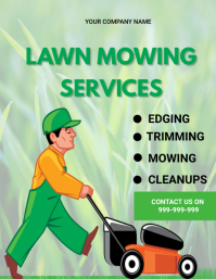 Lawn Care with Tear-Off Template | PosterMyWall