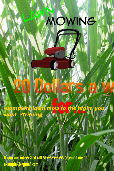Lawn Mowing | PosterMyWall