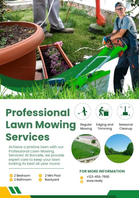 Lawn Mowing Services Template | PosterMyWall