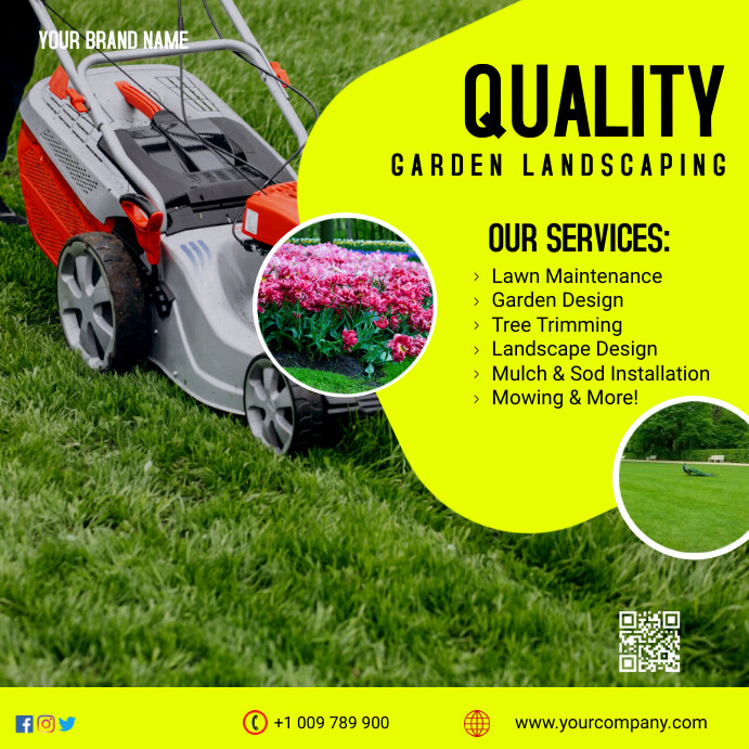 LAWN MOWING SERVICES POSTER Template | PosterMyWall