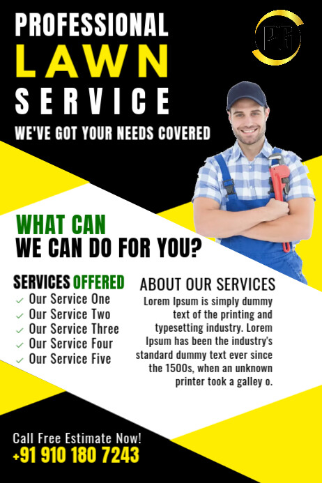 lawn service ad Template | PosterMyWall