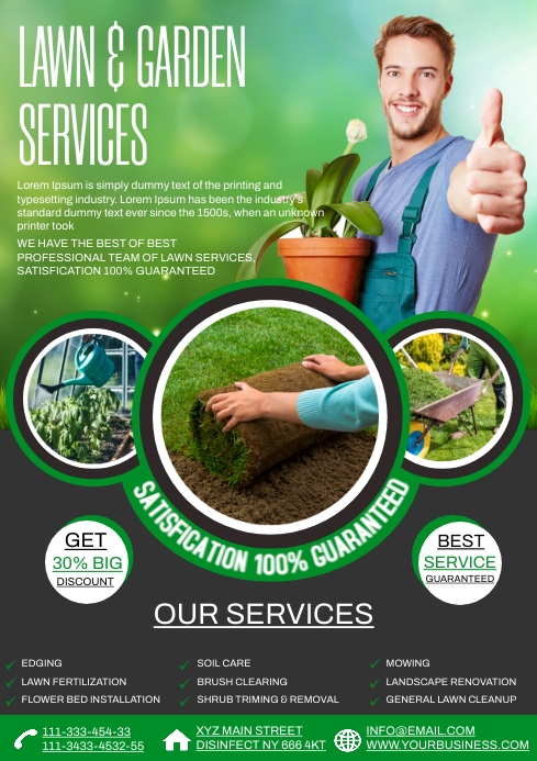 Lawn services and care Template | PosterMyWall