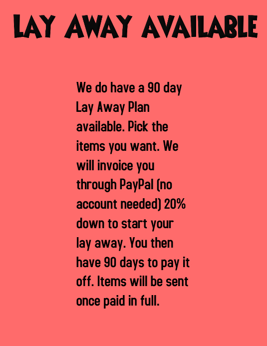 Lay Away Template | PosterMyWall