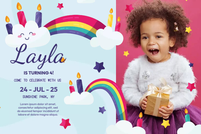 Layla's Birthday Invitation Template | PosterMyWall