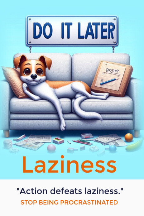 LAZINESS Template | PosterMyWall