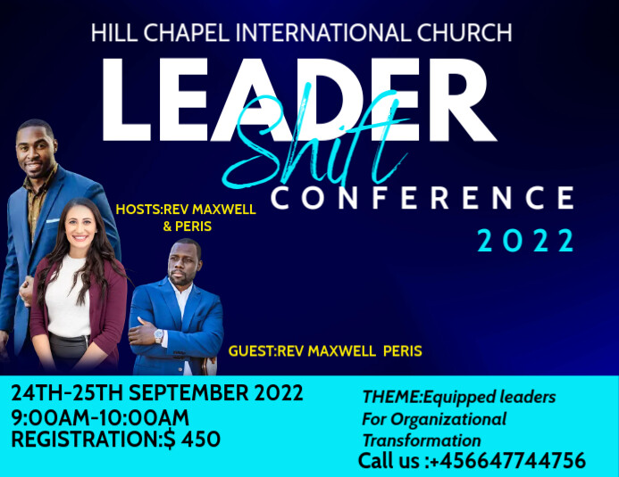 Copy of leader shift conference flyer | PosterMyWall
