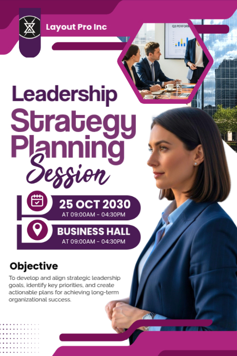 Leader Strategy Planning Session Poster Template | PosterMyWall