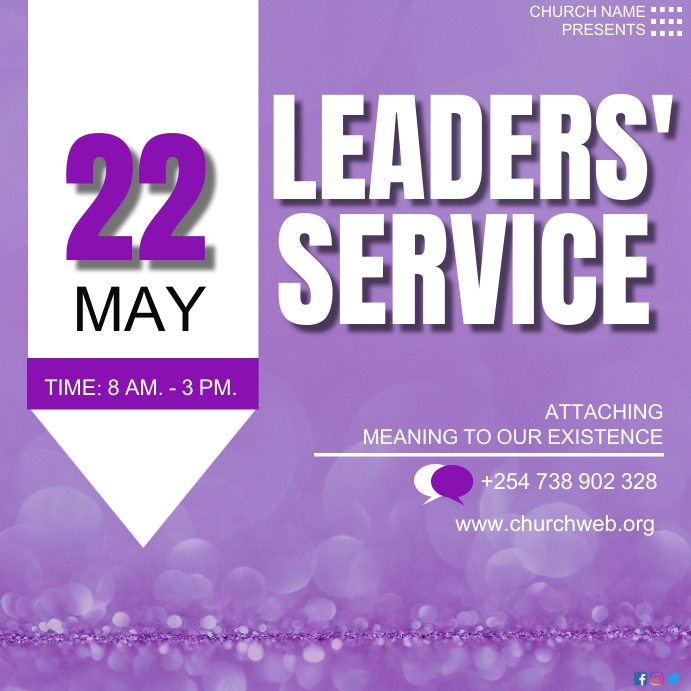 Leaders' service invite Template | PosterMyWall