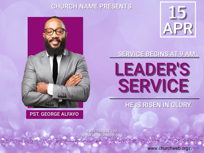Leaders service poster Template | PosterMyWall