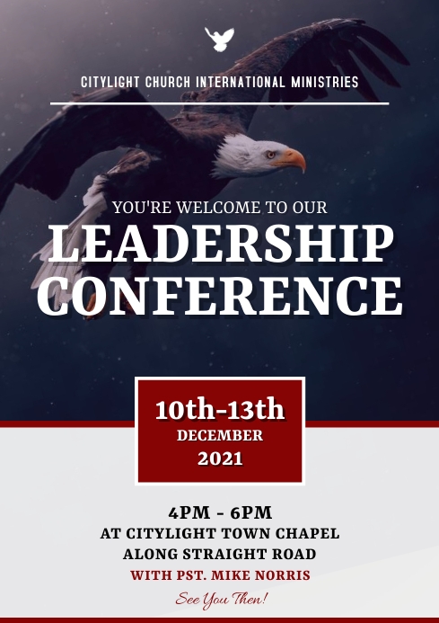 leadership conference church flyer Template | PosterMyWall