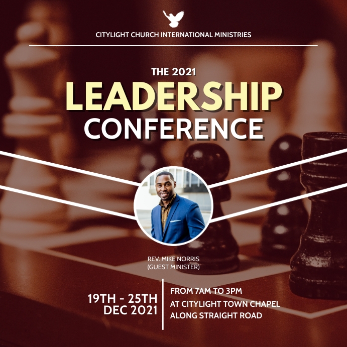 Copy of LEADERSHIP conference church flyer | PosterMyWall