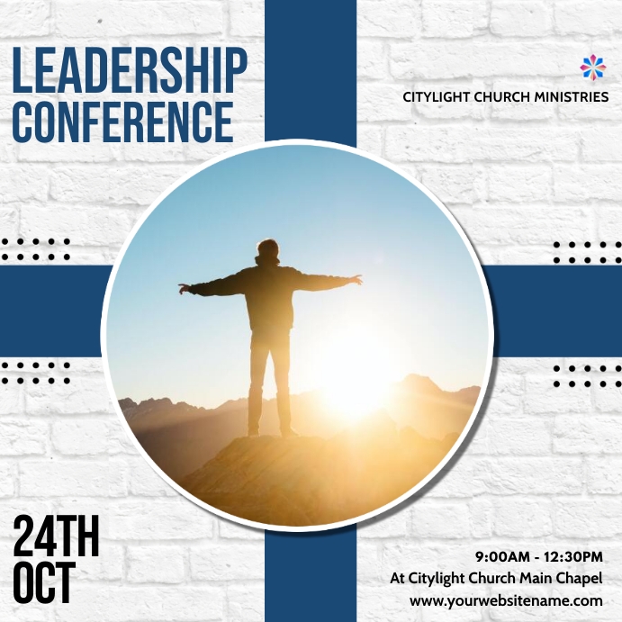 Brochure de Modèle de Flyer D'église de Conférence de Leadership de ...