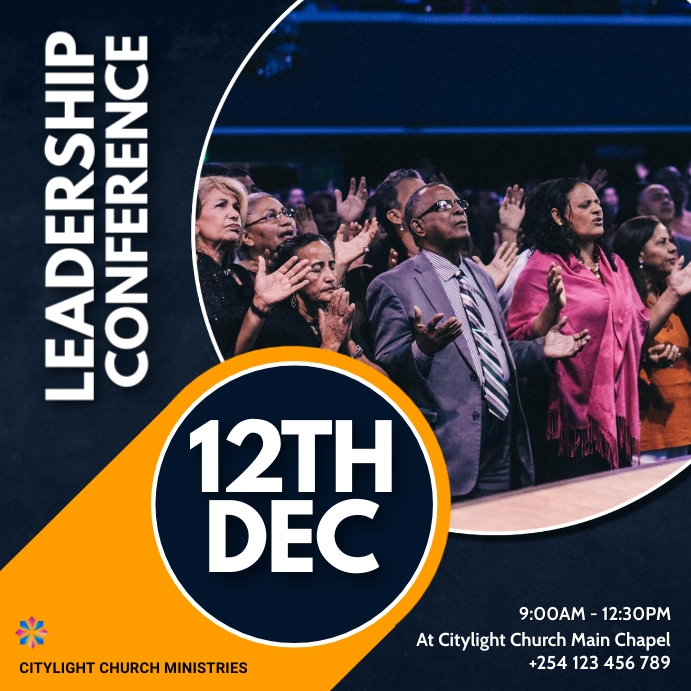 leadership conference church flyer template | PosterMyWall