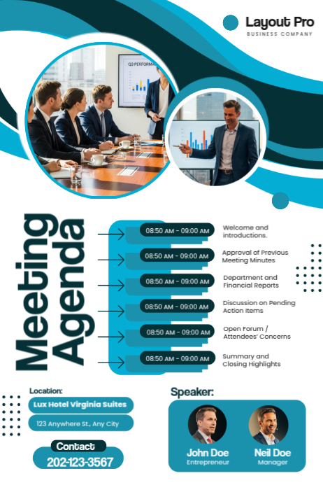 Leadership Meeting Schedule Poster Template | PosterMyWall