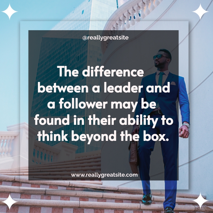 Leadership Quote Motivation Instagram Post Template | PosterMyWall