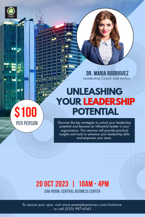 leadership seminar poster Template | PosterMyWall