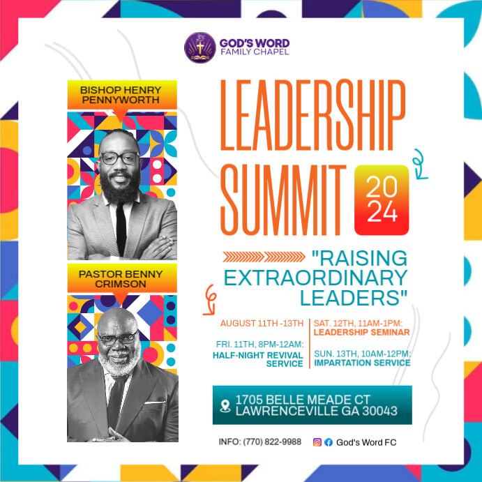 Copy of Leadership summit church flyer | PosterMyWall