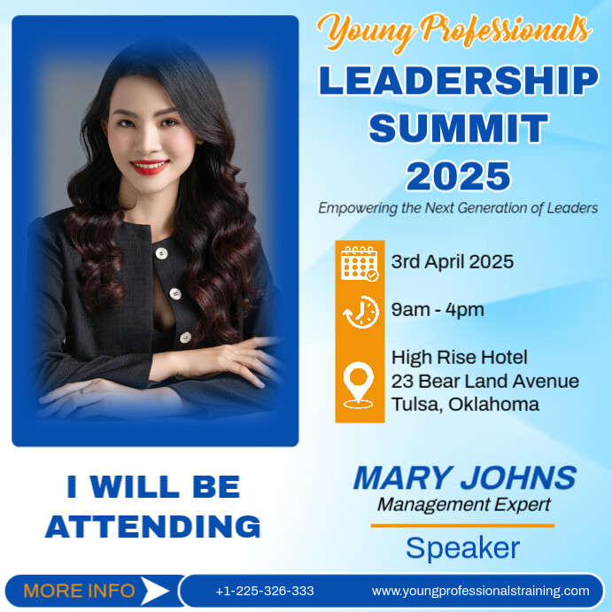 Copy of Leadership Summit I will be attending | PosterMyWall