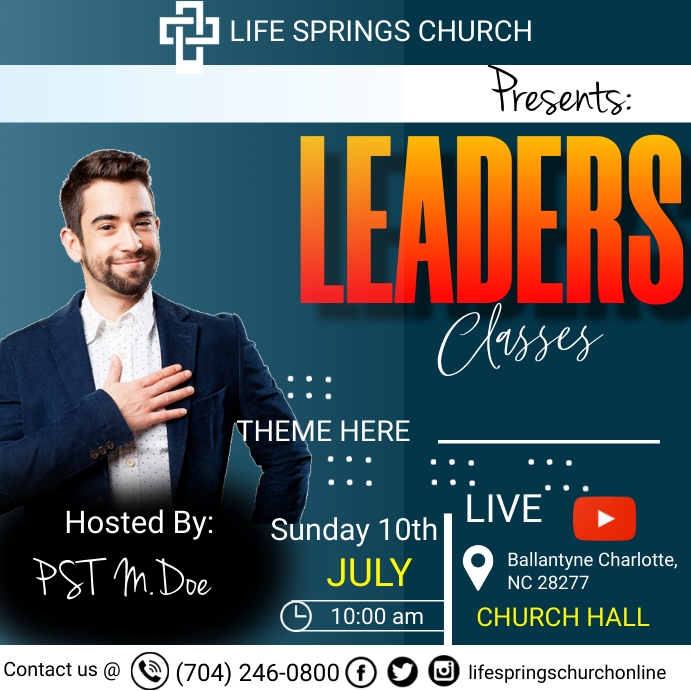 LEADERSHIP SUNDAY (16) Template | PosterMyWall