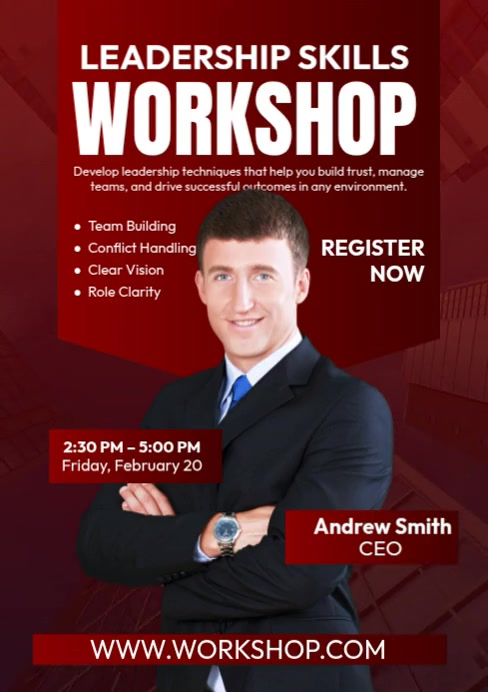 Leadership Training Template | PosterMyWall